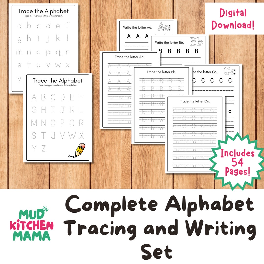 Alphabet Tracing/writing, Knowledge Practice Set for Homeschool ...