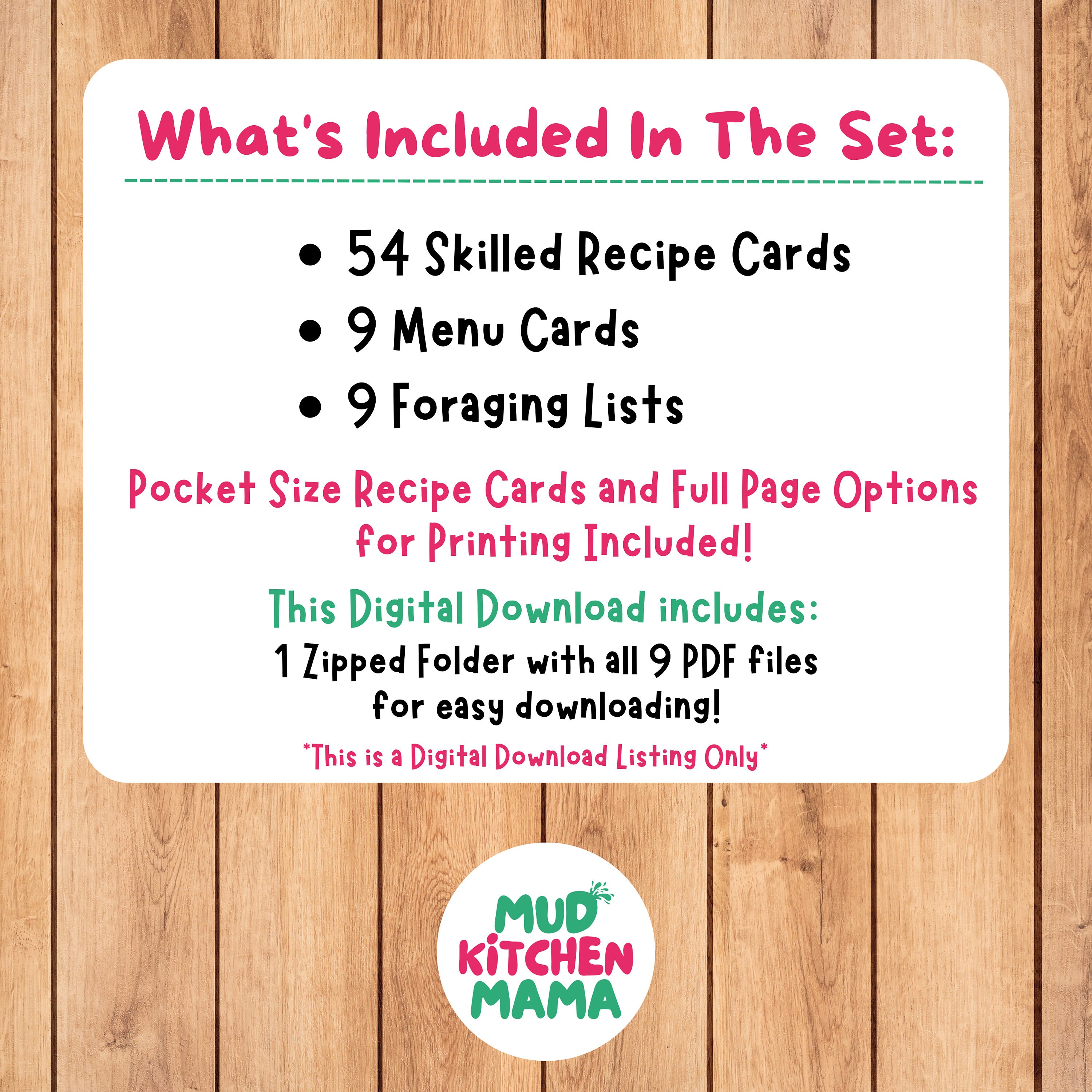 BUNDLE Complete Skill-based Mud Kitchen Recipe Collection Learning ...