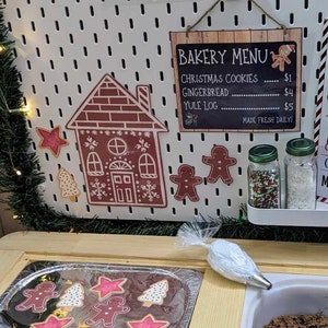 Gingerbread Bakery Sensory Bin, Christmas Theme Pretend Play Kit ...