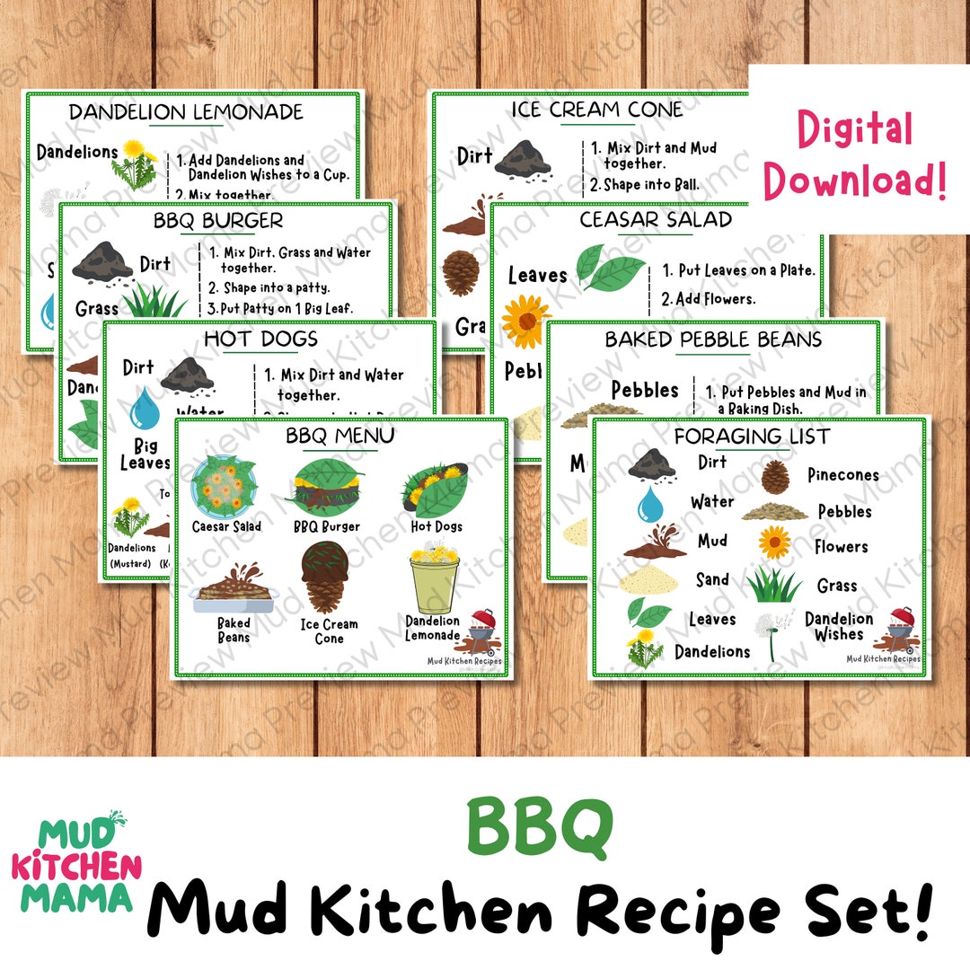 BBQ Mud Kitchen Recipes, Fun Learning Resource for Outdoor Forest ...