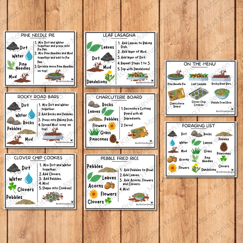 Complete Advanced Mud Kitchen Recipe Collection, Kids Outdoor ...