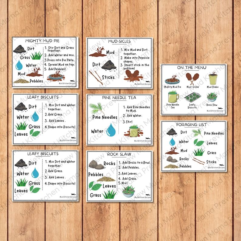 Intermediate Mud Kitchen Recipe Set 2/3, Learning Resource, Outdoor ...