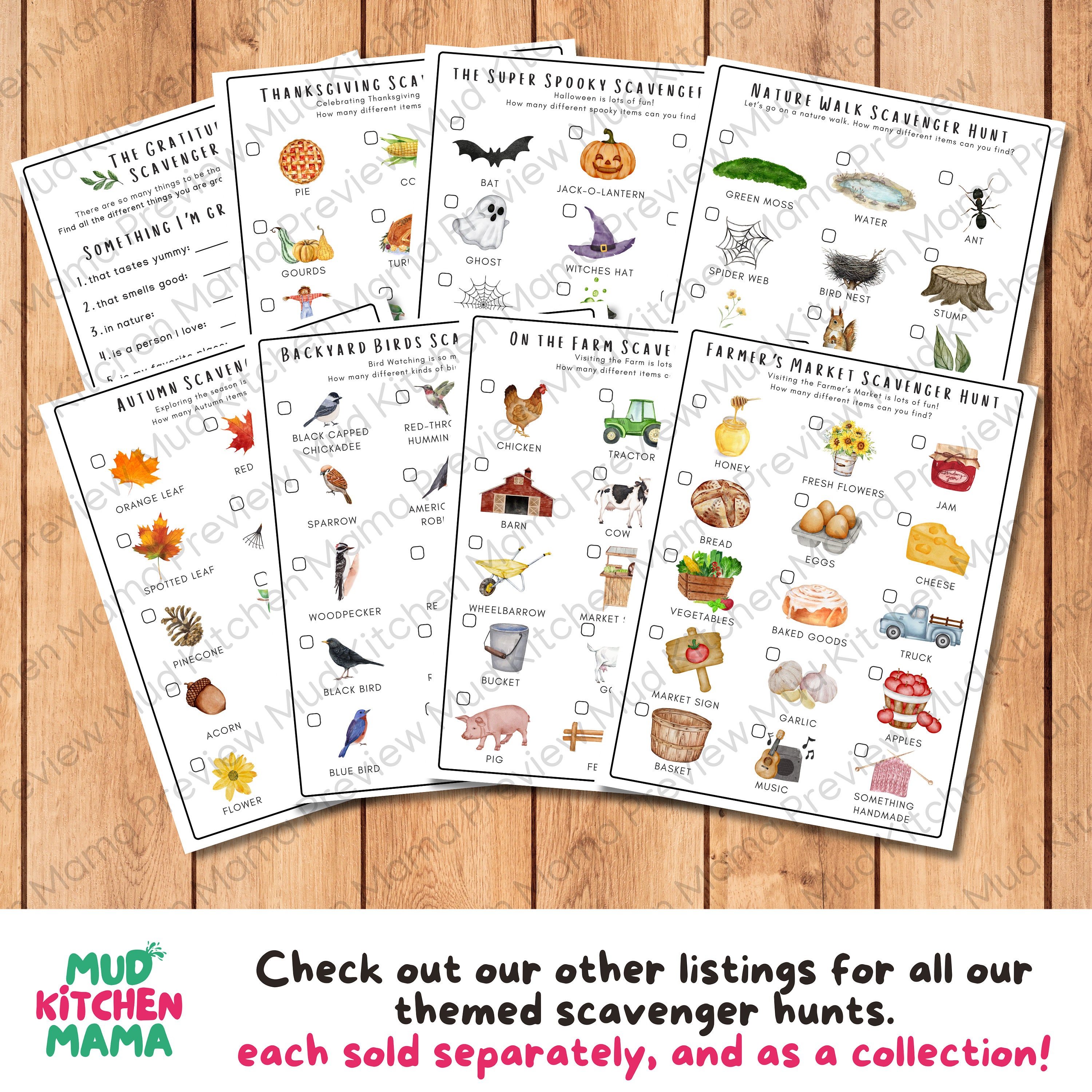 Farm Scavenger Hunt for Kids, Outdoor Activity and Nature Study for ...