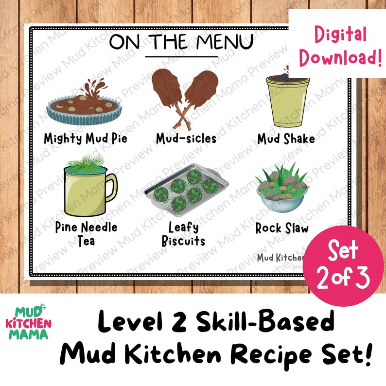 Intermediate Mud Kitchen Recipe Set 2/3, Learning Resource, Outdoor ...