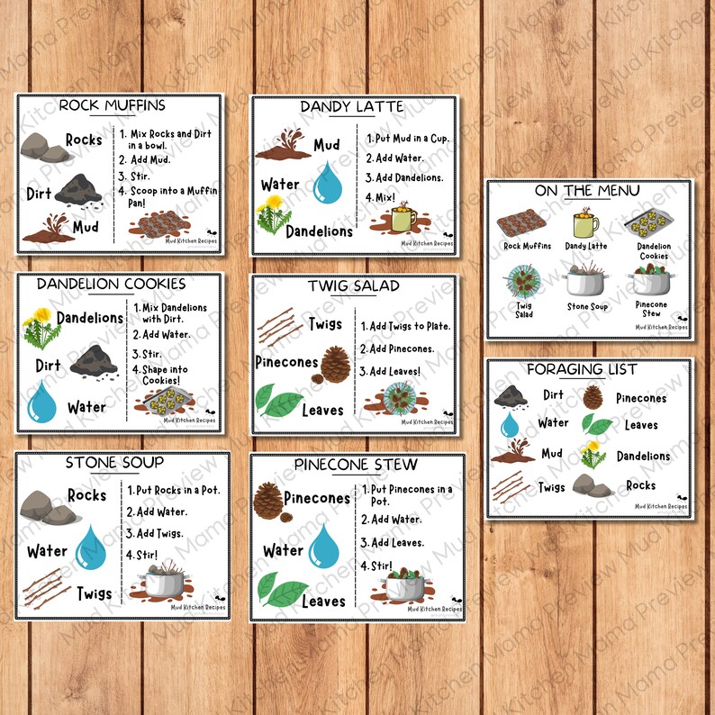 Complete Beginner Mud Kitchen Recipe Collection, Learning Resource ...