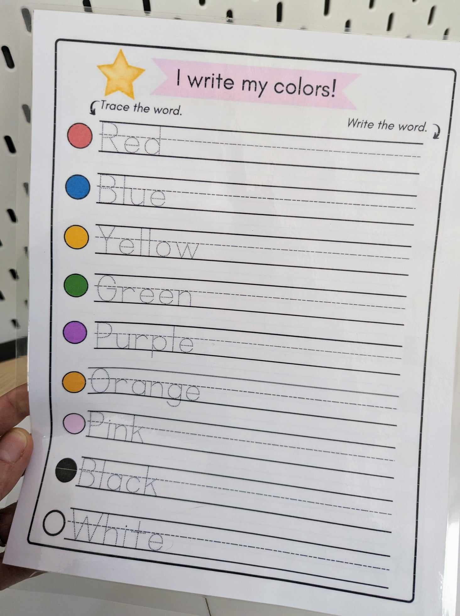 Shapes and Colors Tracing/writing Knowledge Practice Set for - Etsy