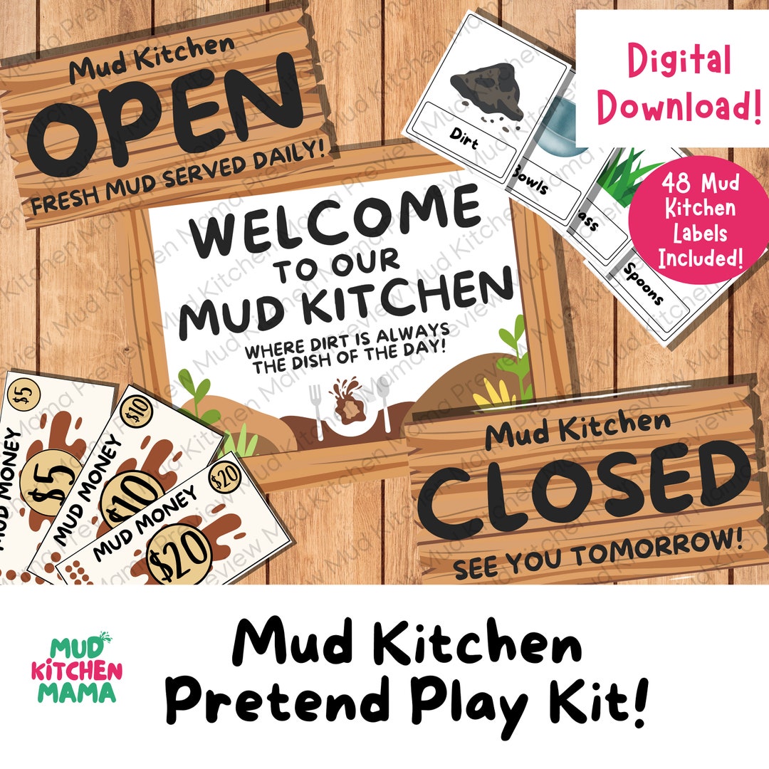 Mud Kitchen Dramatic Play, Pretend Play, Outdoor Activities for Early ...