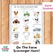 Farm Scavenger Hunt for Kids, Outdoor Activity and Nature Study for ...