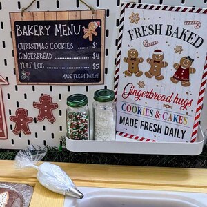 Gingerbread Bakery Sensory Bin, Christmas Theme Pretend Play Kit ...