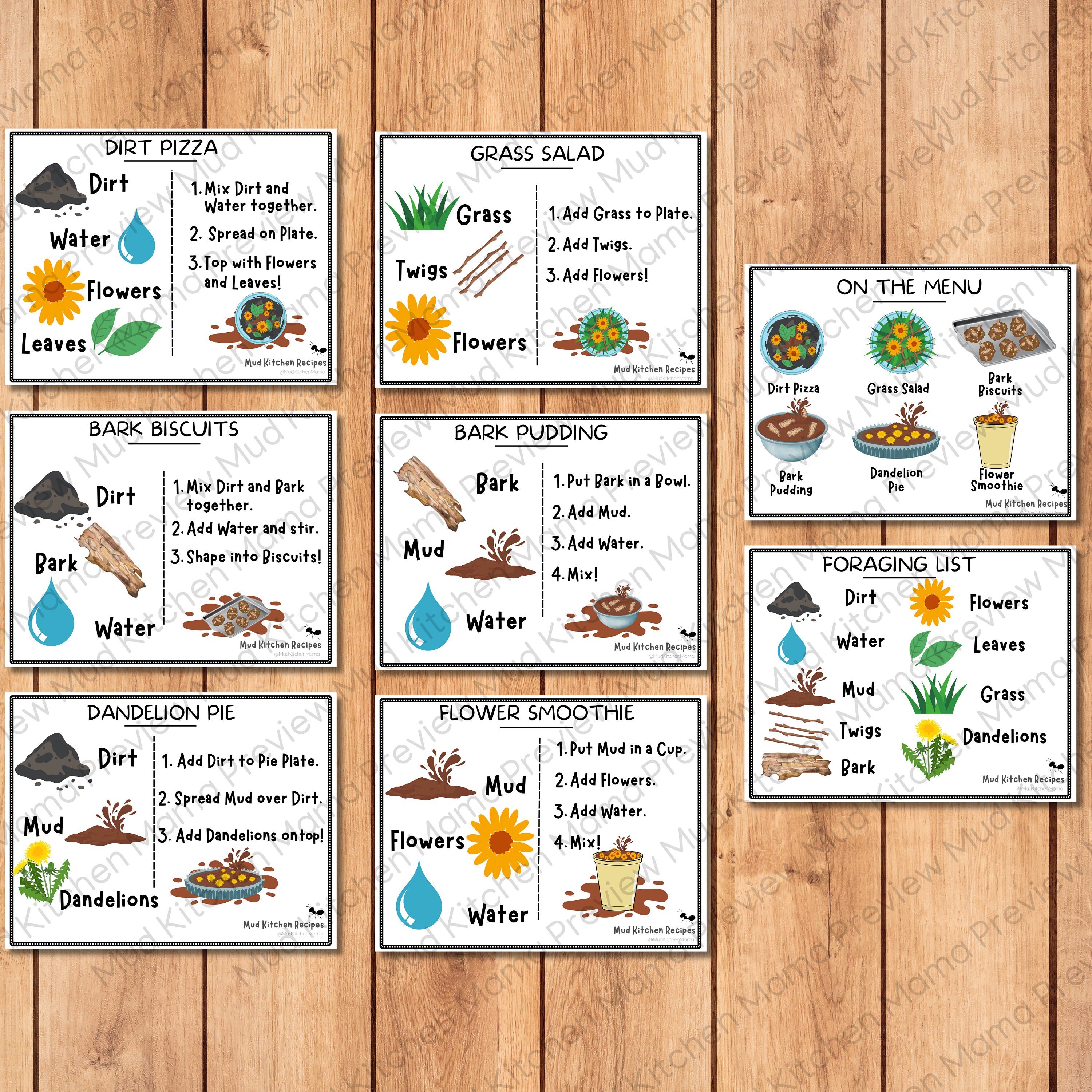 Complete Beginner Mud Kitchen Recipe Collection, Learning Resource ...