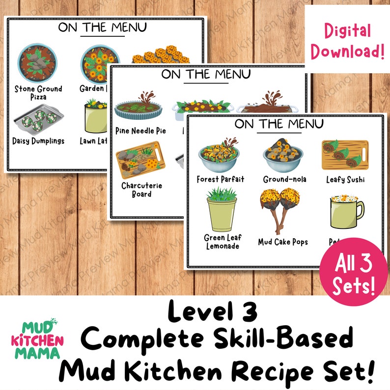 Complete Advanced Mud Kitchen Recipe Collection, Kids Outdoor ...
