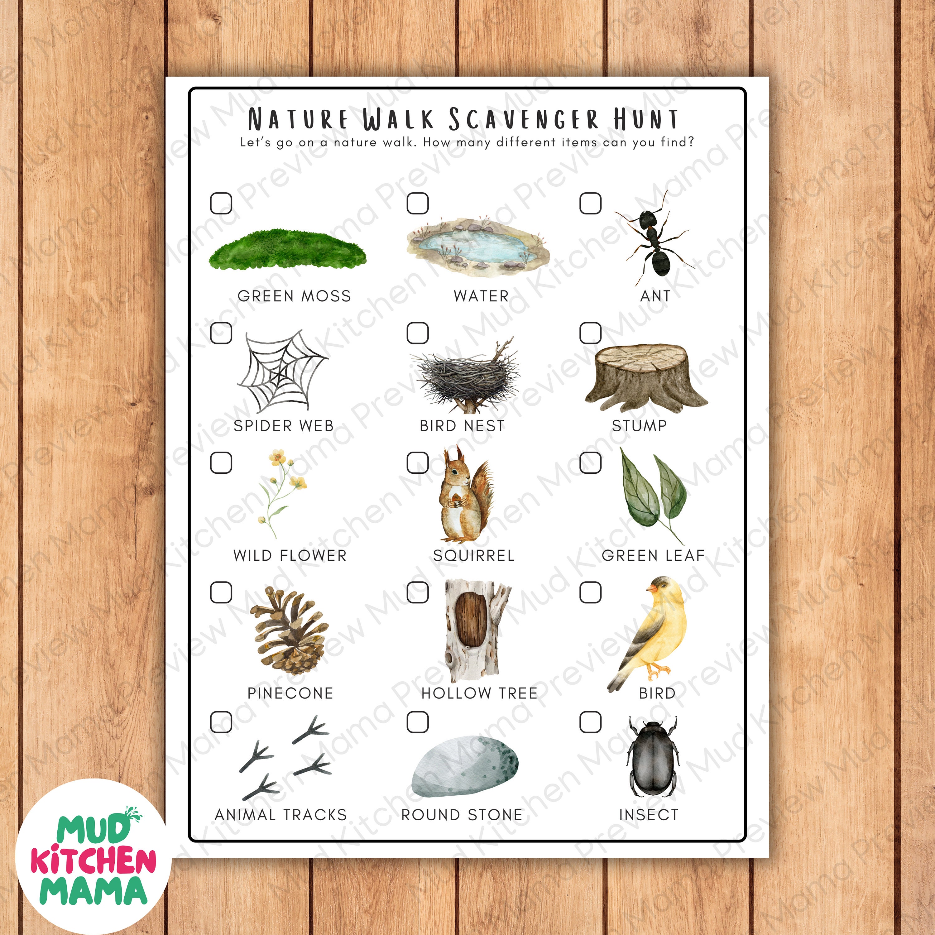 Nature Walk Scavenger Hunt for Kids, Outdoor Activity/nature Study for ...