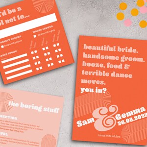 Wedding Invitation Pack "retro Tango" | Customisable | Digital Download ...