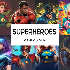 Dynamic Superhero Poster Pack 1: Transform Your Space With Iconic Comic ...