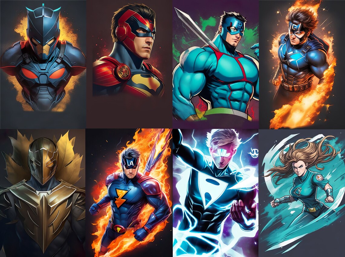 Dynamic Superhero Poster Pack 2: Transform Your Space With Iconic Comic ...