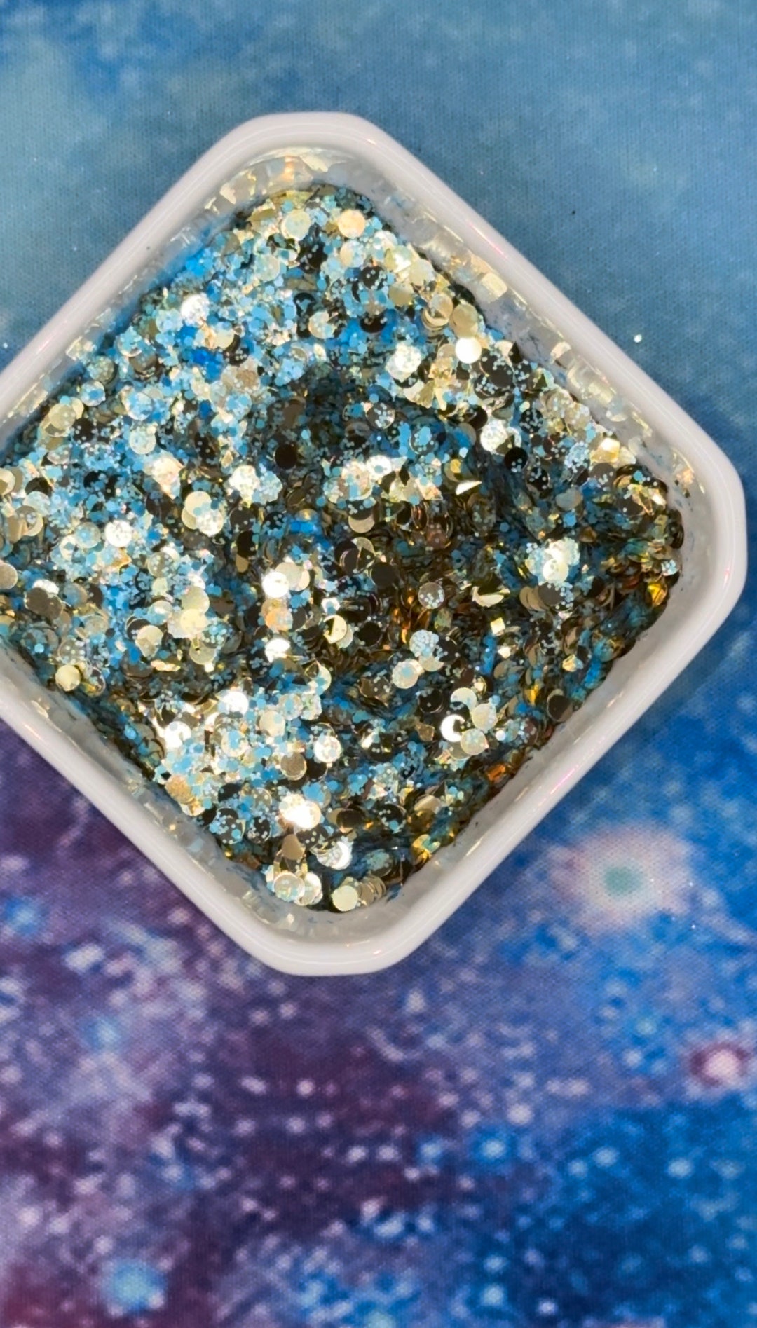 Cygnus Blue and Gold Chunky Dot Mix Glitter - Etsy