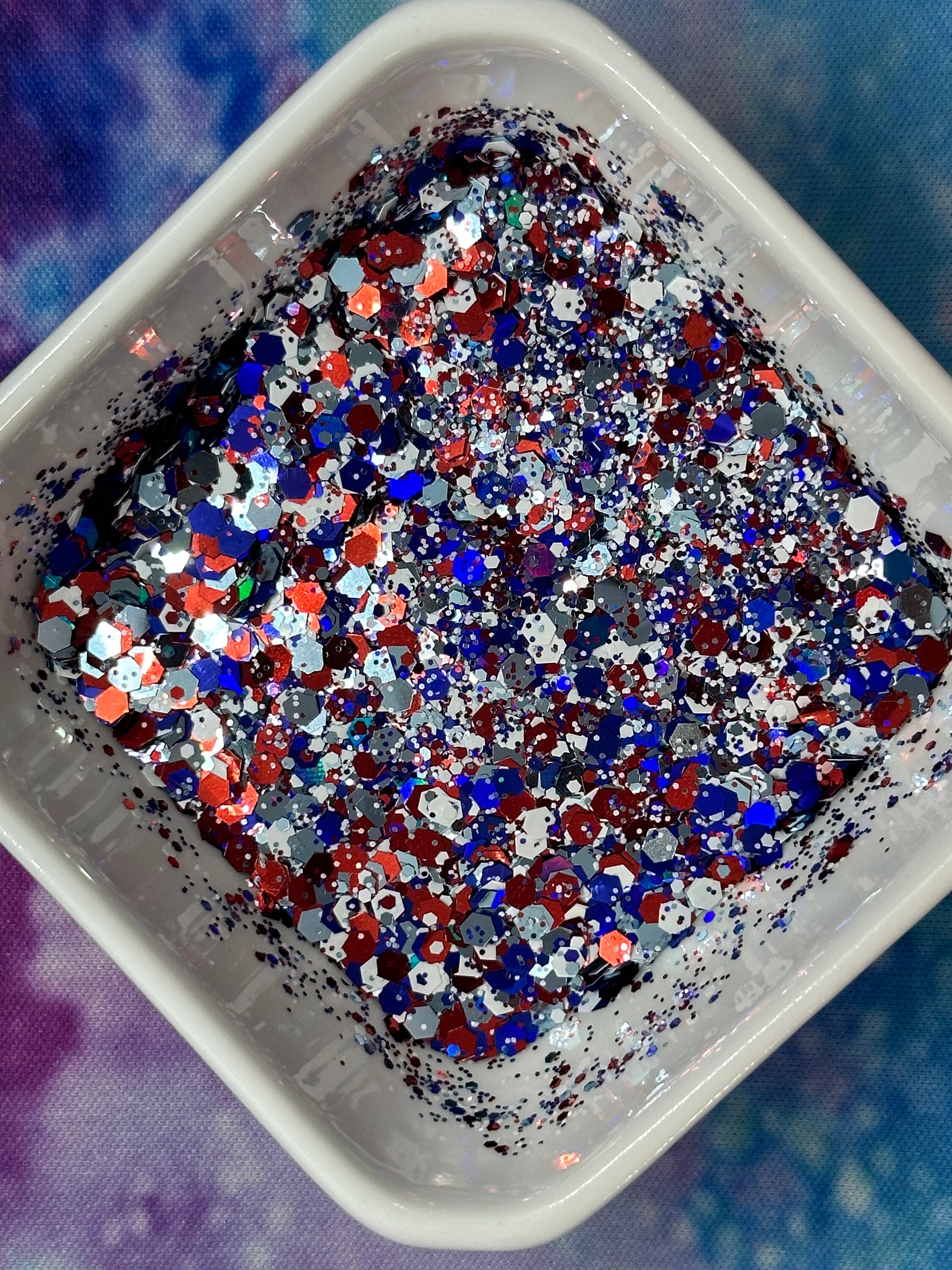 Canis Minor Red White and Blue Chunky Mix Glitter - Etsy
