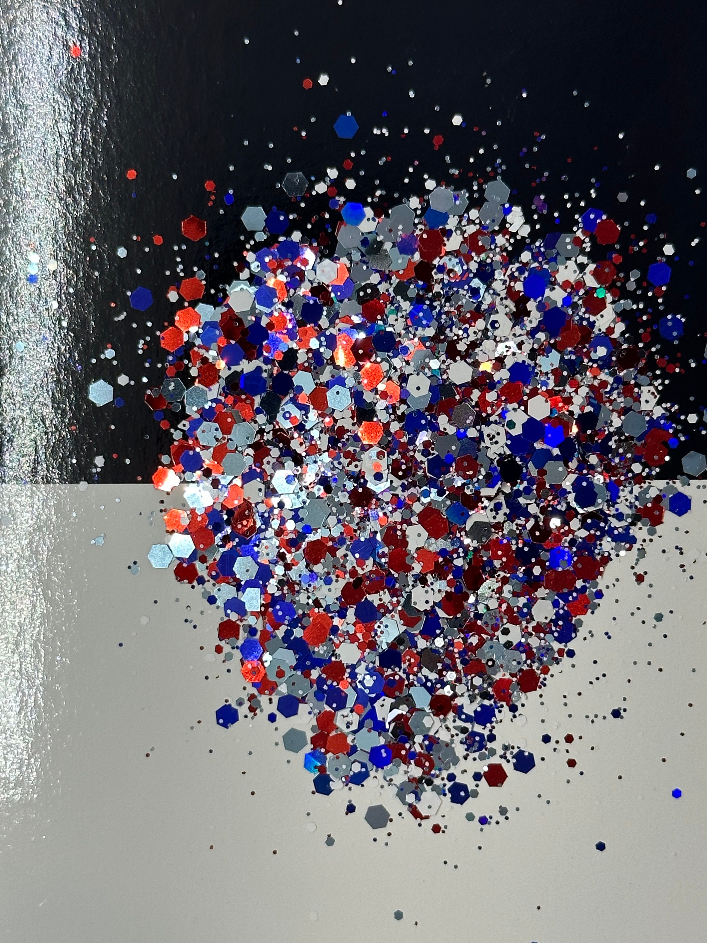 Canis Minor Red White and Blue Chunky Mix Glitter - Etsy