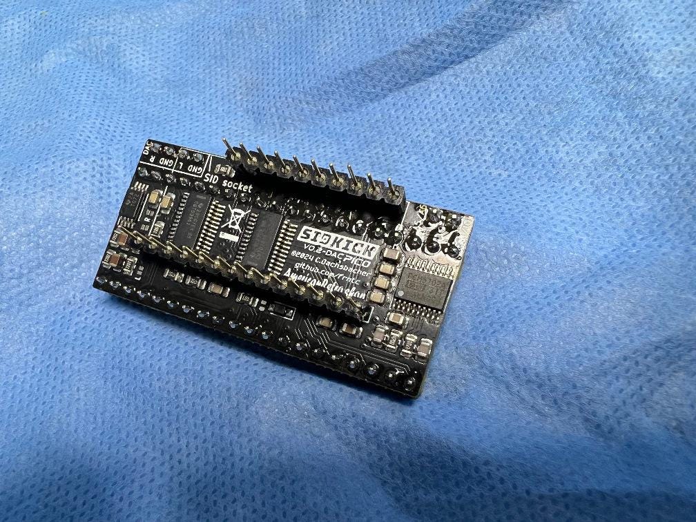 Sidkick Pico DAC Commodore 64 and 128 (C64 / C128) MOS SID 6581 / 8580 ...