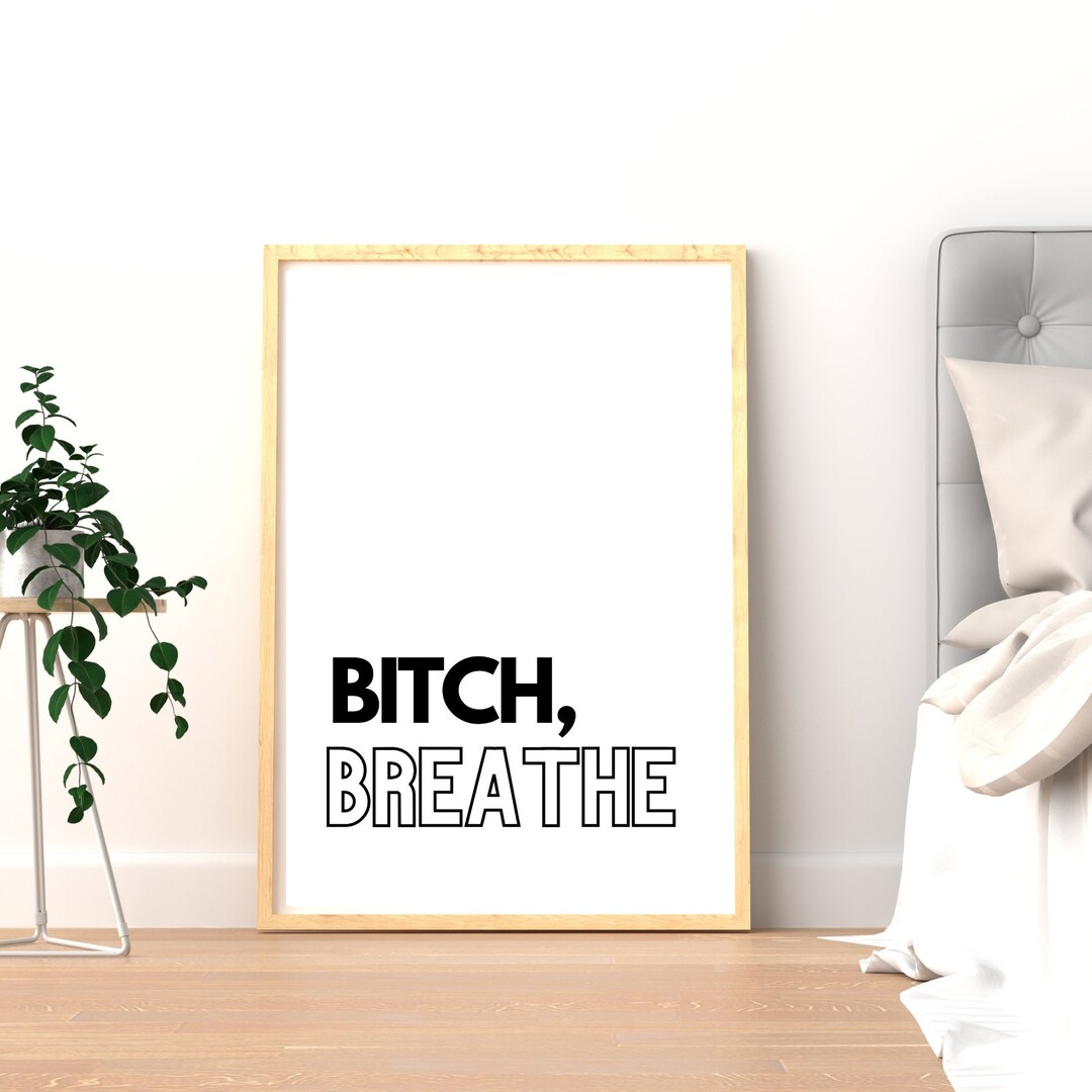 Breathe Printable Meditation Wall Art Spiritual Wellness Tool ...