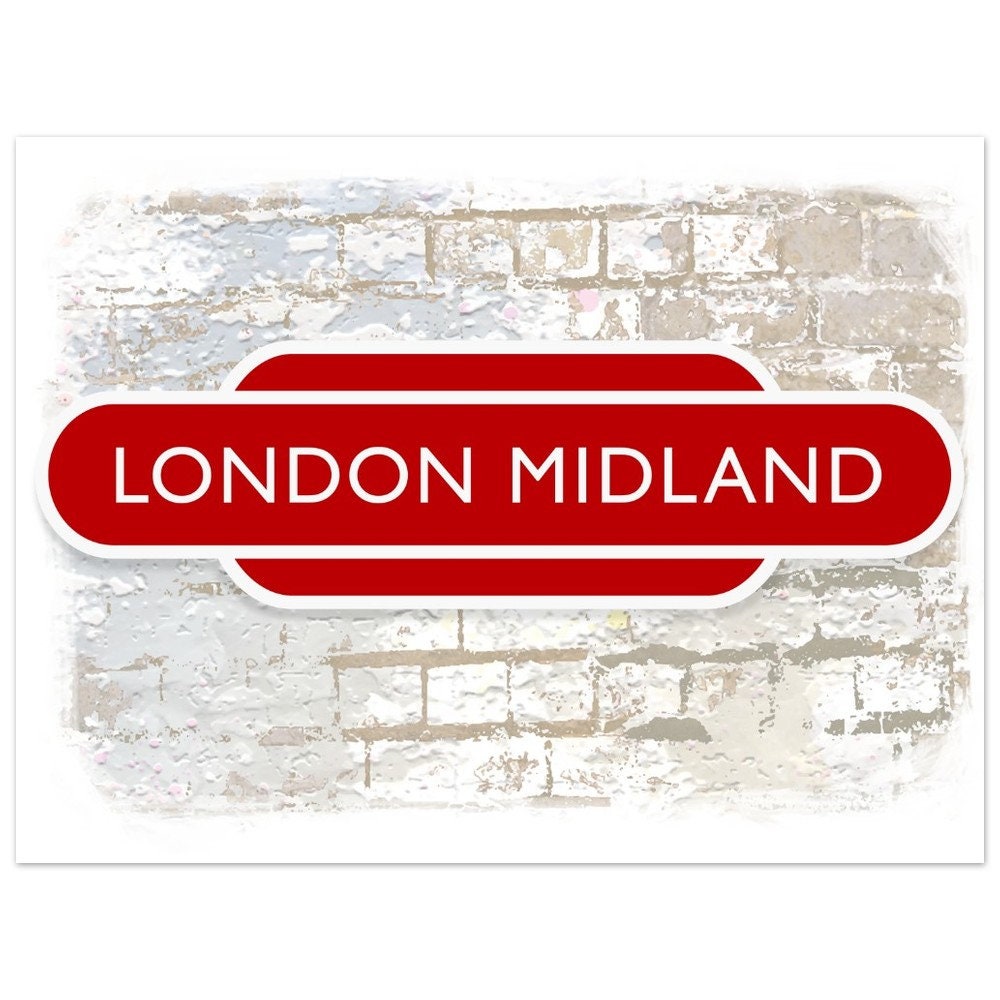 Vintage Style British Railways London Midland Totem 1950's - Etsy