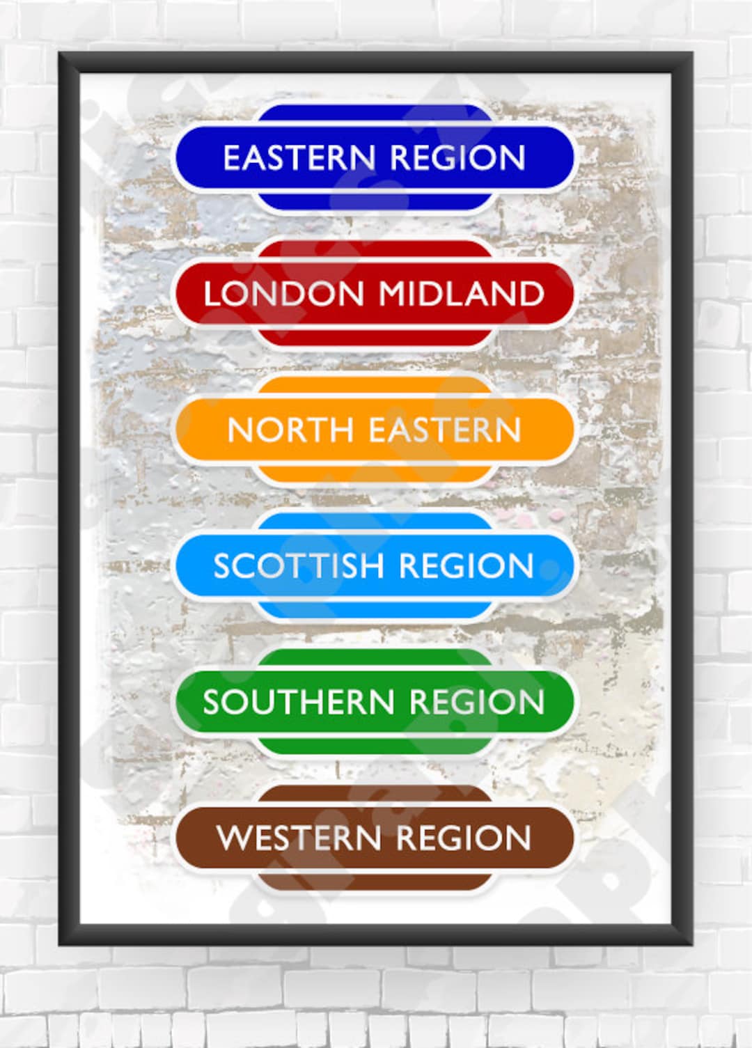 Vintage Style British Railways Regional Totems 1950's 1960's. Ideal ...