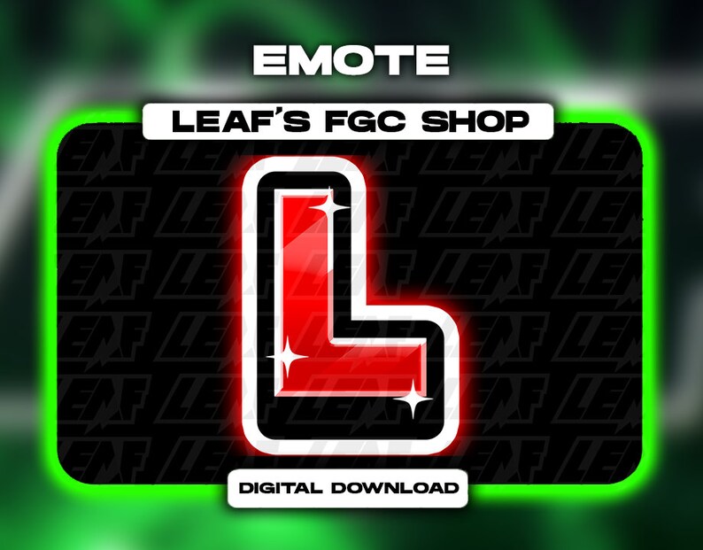 L for Loser Static Emote for Twitch & Discord - Etsy