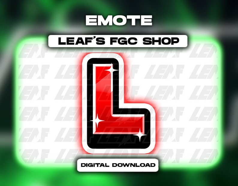 L for Loser Static Emote for Twitch & Discord - Etsy