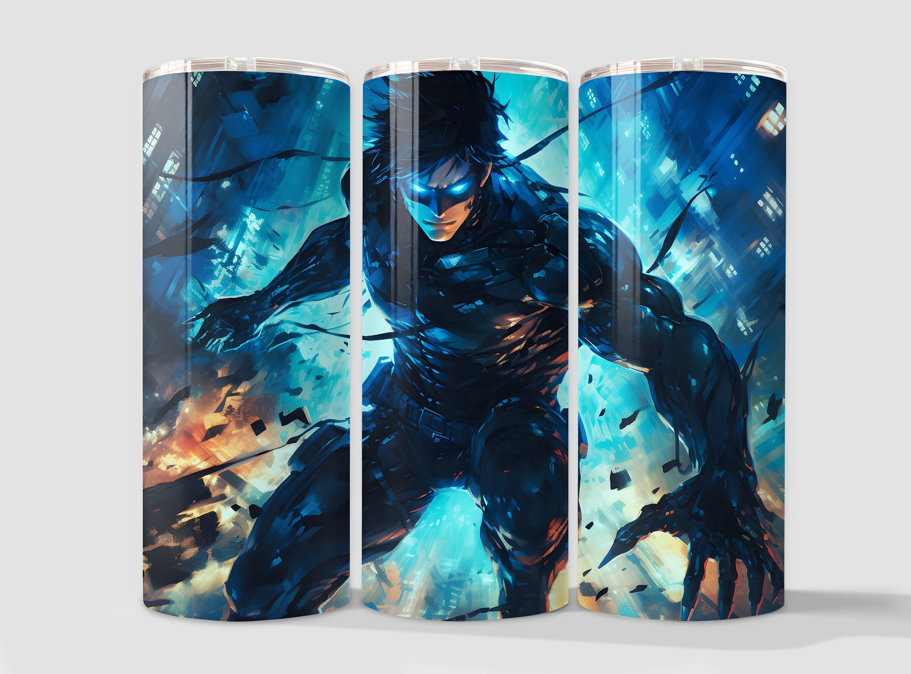 Nightwing Inkstyle 20oz Tumbler Wrap - DC Comics (digital Download PNG ...