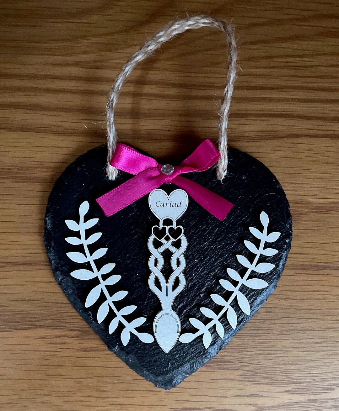 Slate Heart With Love Spoon, Laser Cut Love Spoon. - Etsy