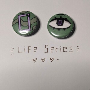 Life Series Mini Badges Hearts and Watcher Symbol Sets - Etsy
