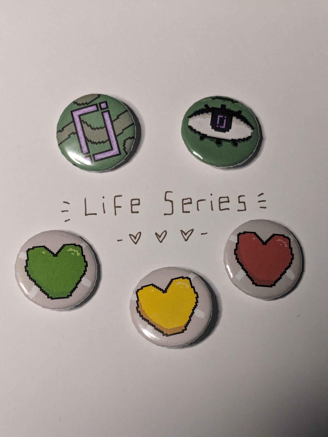 Life Series Mini Badges- Hearts and Watcher Symbol Sets - Etsy
