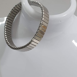 Stainless Steel Nomination-style Stretch Bracelet - Sleek & Minimalist ...