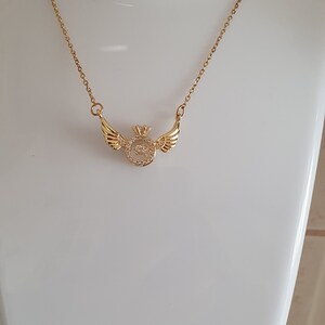 Angel Wings Necklace,solitaire Necklace,14k Gold Angel Necklace,angel ...