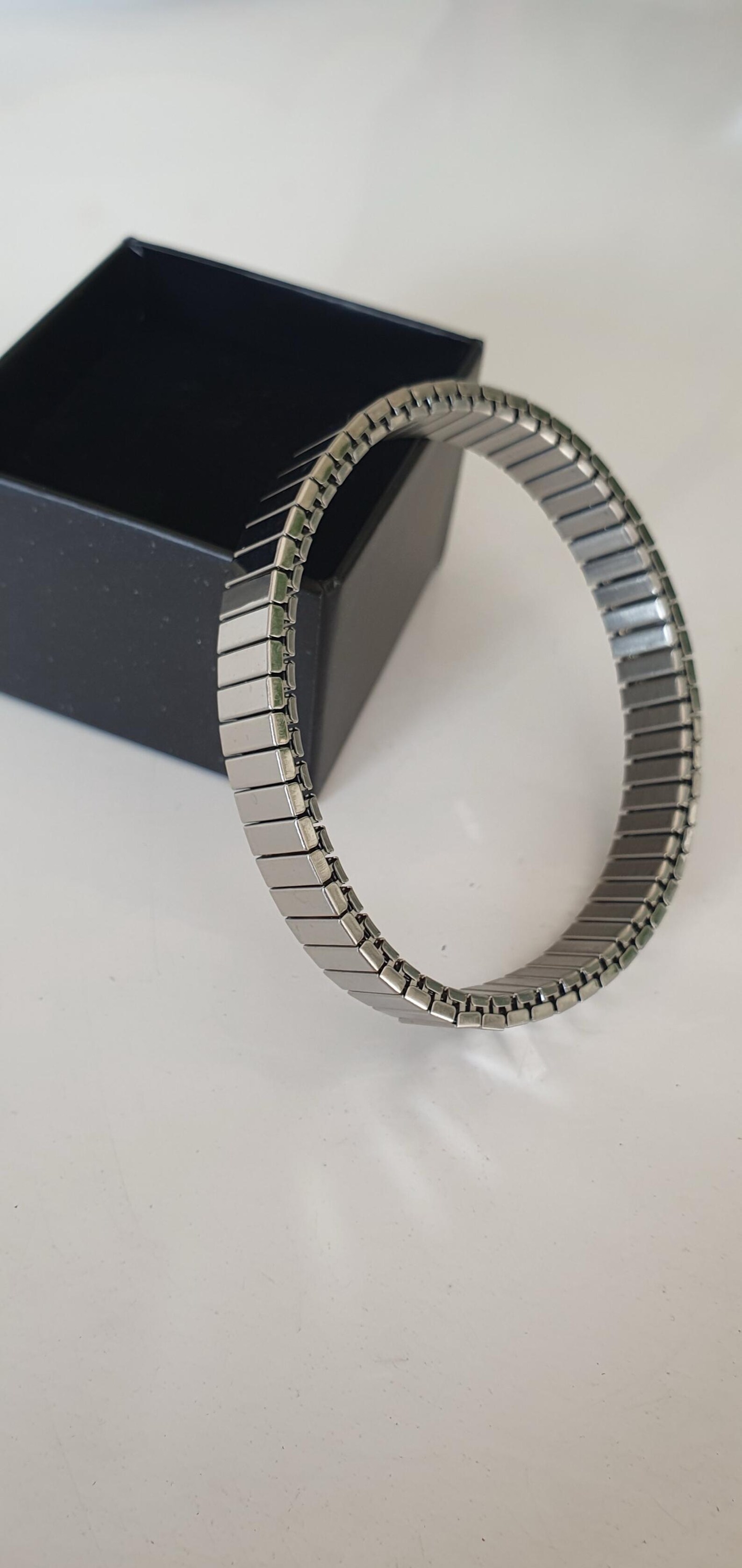 Stainless Steel Nomination-style Stretch Bracelet - Sleek & Minimalist ...