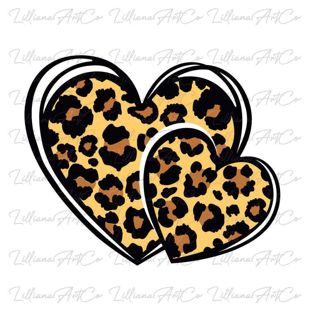 Leopard Print Pattern PNG I Leopard Heart PNG I Repeating - Etsy