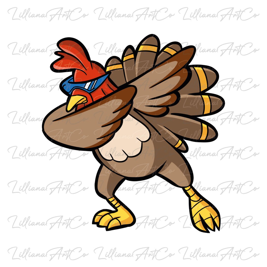 Dabbing Turkey PNG I Turkey PNG I Gobble PNG I Turkey Gobble I ...