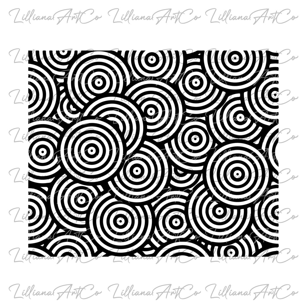 Circled Psychedelic Pattern SVG Design Files I Psychedelic Trendy ...