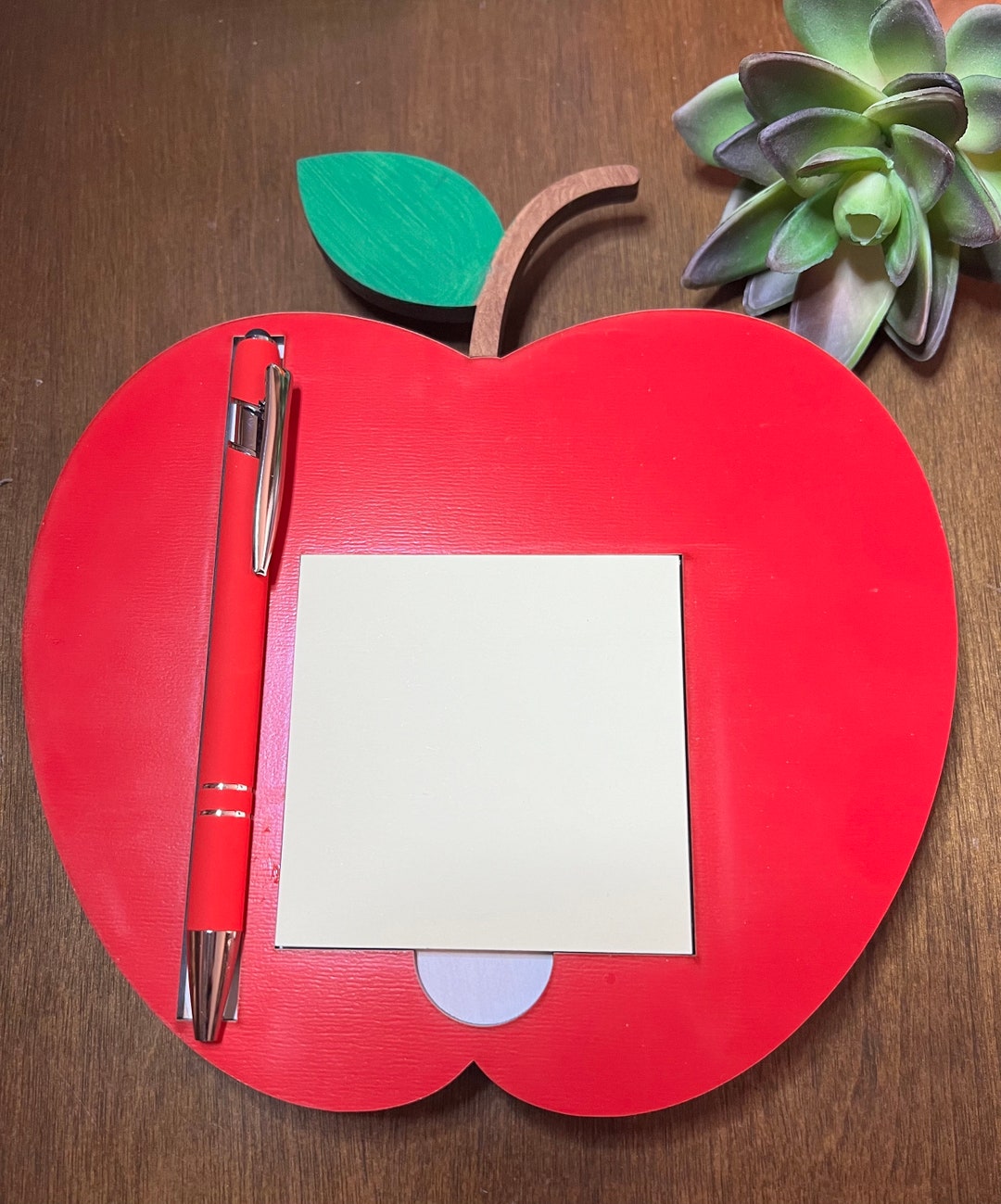 Teacher Apple Sticky Note and Pen Holder - Etsy