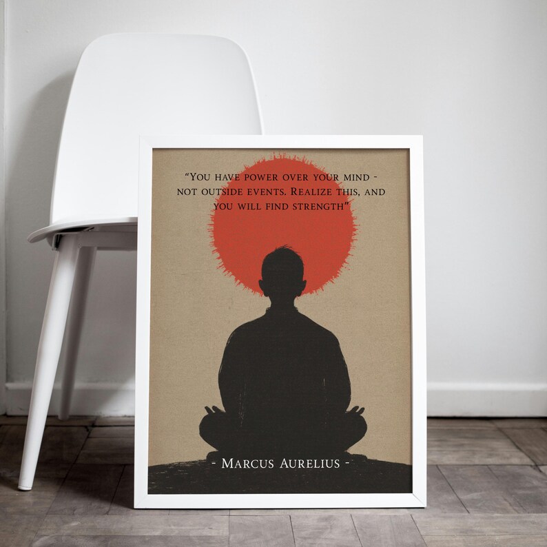 Marcus Aurelius Memento Mori Frame, Stoic Framed Poster, Stoicism Quote ...