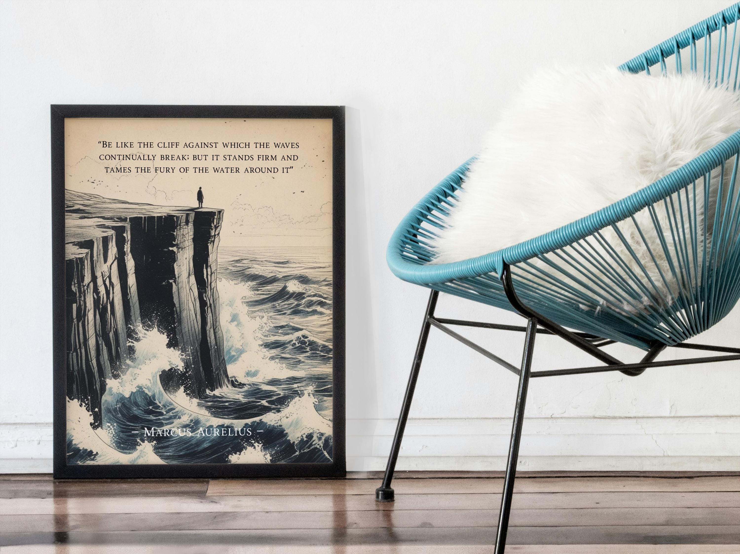 Marcus Aurelius Stoicism Quote Rolled Poster, Discipline Rome Amor Fati ...