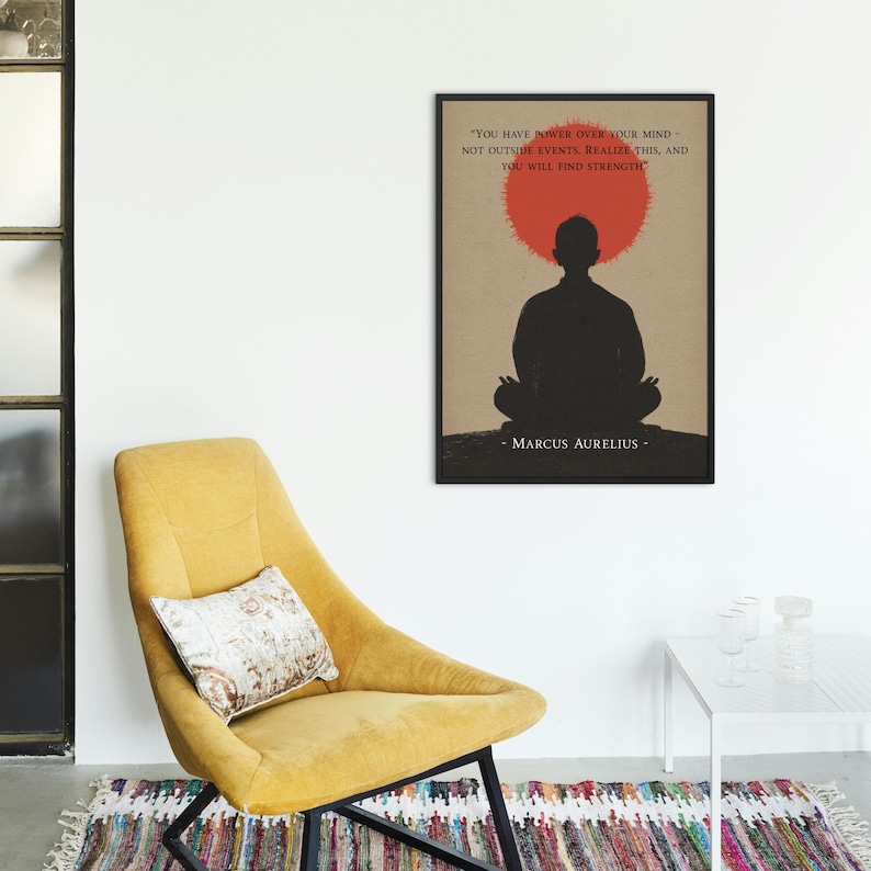 Marcus Aurelius Memento Mori Frame, Stoic Framed Poster, Stoicism Quote ...