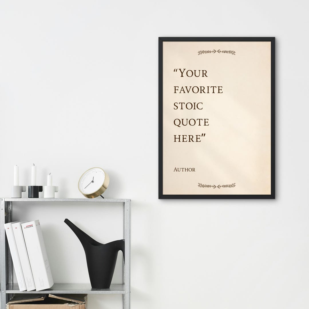 Custom Stoic Framed Print, Personalized Stoicism Quote Frame, Roman ...