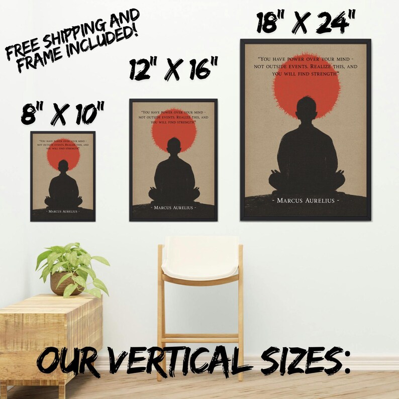 Marcus Aurelius Memento Mori Frame, Stoic Framed Poster, Stoicism Quote ...
