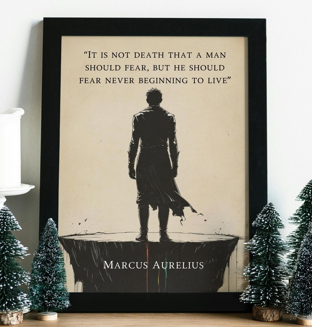 Marcus Aurelius Rome Stoic Framed Poster, Memento Mori Stoicism Quote ...