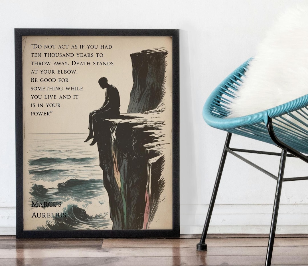 Marcus Aurelius Rome Stoic Framed Poster, Memento Mori Inspirational ...