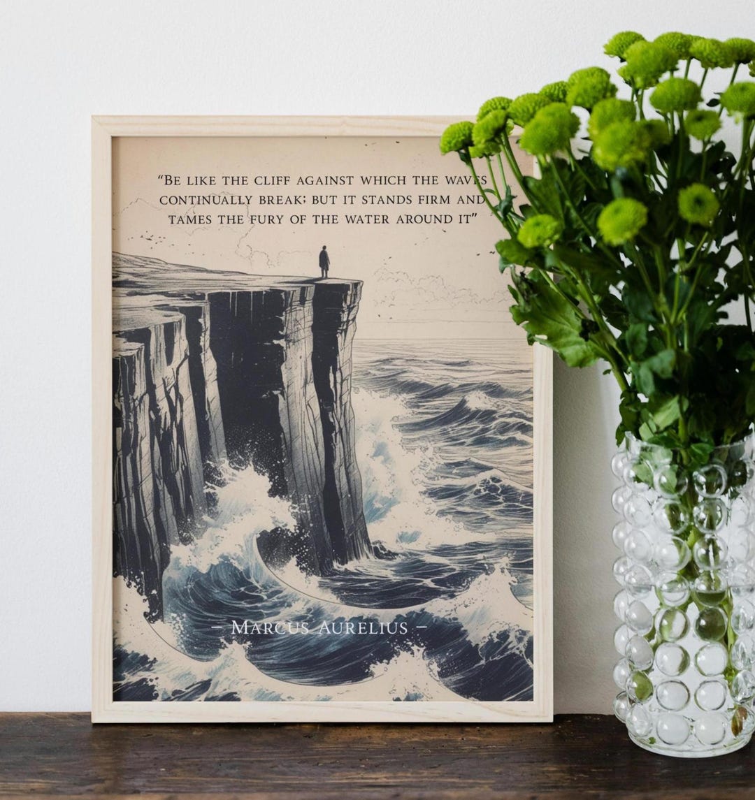 Marcus Aurelius Stoicism Quote Rolled Poster, Discipline Rome Amor Fati ...