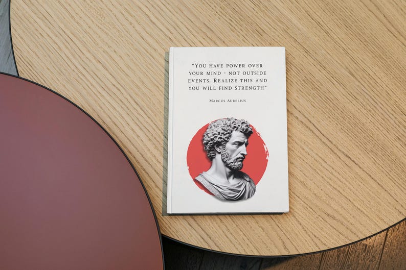 Marcus Aurelius Bust Stoic Journal, Stoicism Quote Inspirational ...