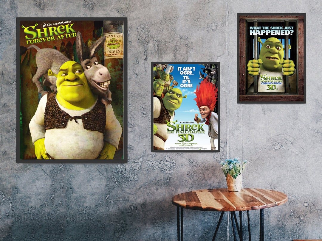 Shrek Movie Posters Wall Art Unique Customized Poster Gifts Canvas ...