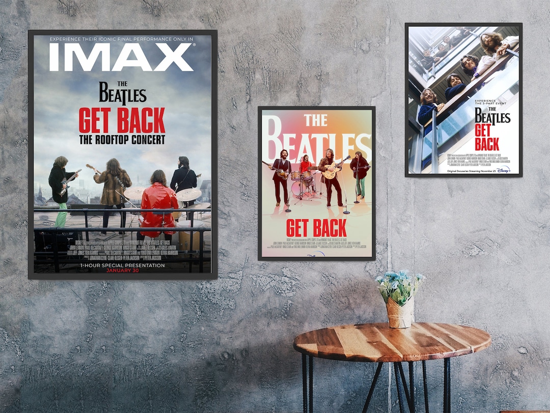 The Beatles Get Back Movie Posters Wall Art Unique Customized Poster ...